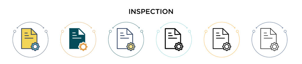 Inspection icon in filled, thin line, outline and stroke style. Vector ...